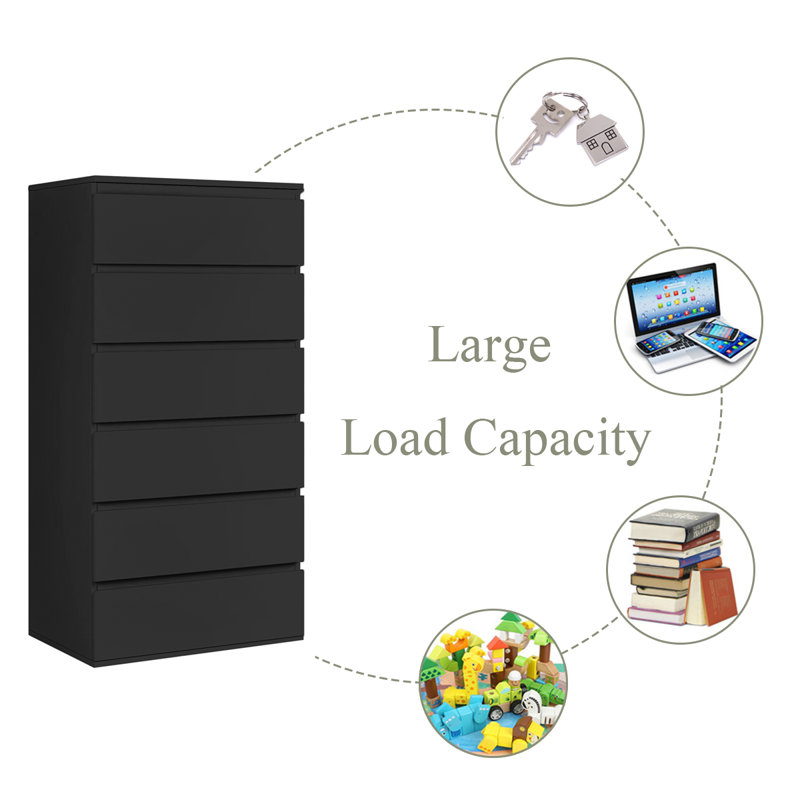 Ebern Designs Kristiarn 6 Drawer 23.6" W Chest & Reviews | Wayfair